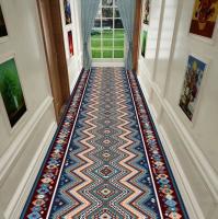 China Customizable Polyester Commercial Floor Mat 60x80cm Hotel Entrance Tulip Peony Carpet for sale