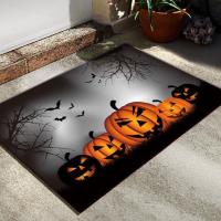 China Customizable Polypropylene Rectangle Door Mat 40x60cm Machine Washable Halloween Carpet for sale