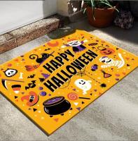 China Customizable Polypropylene Rectangle Door Mat 40x60cm Machine Washable Halloween Carpet for sale