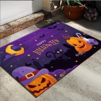 China Customizable Polypropylene Rectangle Door Mat 40x60cm Machine Washable Halloween Carpet for sale