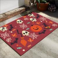 China Customizable Polypropylene Rectangle Door Mat 40x60cm Machine Washable Halloween Carpet for sale