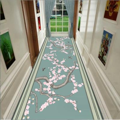 China Custom Polyester Fiber Commercial Entrance Mat 60x80cm Hotel Corridor Carpet for sale