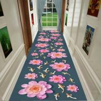 China Custom Polyester Fiber Commercial Entrance Mat 60x80cm Hotel Corridor Carpet for sale