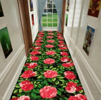 China Custom Polyester Fiber Commercial Entrance Mat 60x80cm Hotel Corridor Carpet for sale