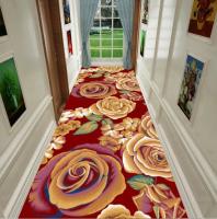 China Custom Polyester Fiber Commercial Entrance Mat 60x80cm Hotel Corridor Carpet for sale