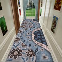 China Custom Polyester Commercial Floor Mat 60x90cm Entrance Hotel Plant Flower Design for sale