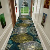 China Custom Polyester Commercial Floor Mat 60x90cm Entrance Hotel Plant Flower Design for sale