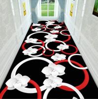 China Custom Polyester Commercial Floor Mat 60x90cm Entrance Hotel Plant Flower Design for sale
