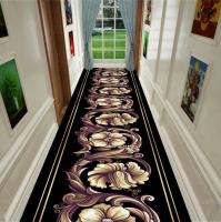 China Custom Polyester Commercial Floor Mat 60x90cm Entrance Hotel Plant Flower Design for sale