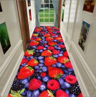 China Custom Polyester Commercial Floor Mat 60x90cm Entrance Hotel Plant Flower Design for sale