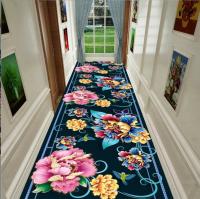 China Custom Polyester Commercial Floor Mat 60x90cm Entrance Hotel Plant Flower Design for sale