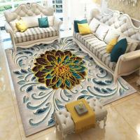China 80x120cm Blending Crystal Velvet Living Room Floor Carpet Modern European Style Machine Washable for sale
