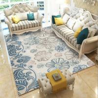 China 80x120cm Blending Crystal Velvet Living Room Floor Carpet Modern European Style Machine Washable for sale