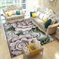 China 80x120cm Blending Crystal Velvet Living Room Floor Carpet Modern European Style Machine Washable for sale