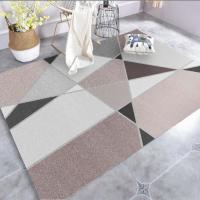 China Customizable Crystal Velvet Living Room Floor Carpet 80x120cm Machine Washable for sale