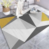 China Customizable Crystal Velvet Living Room Floor Carpet 80x120cm Machine Washable for sale