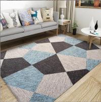 China Custom Crystal Velvet Living Room Carpet 6mm Thick Machine Washable Irregular Shape Rug for sale