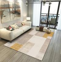 China Custom Crystal Velvet Living Room Carpet 6mm Thick Machine Washable Irregular Shape Rug for sale