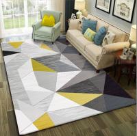 China Custom Crystal Velvet Living Room Carpet 6mm Thick Machine Washable Irregular Shape Rug for sale