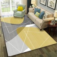 China Custom Crystal Velvet Living Room Carpet 6mm Thick Machine Washable Irregular Shape Rug for sale