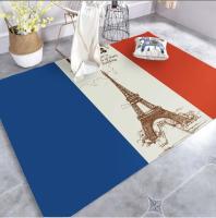 China Polyester Fiber Living Room Carpet 6mm Thick Machine Washable Custom Size for sale