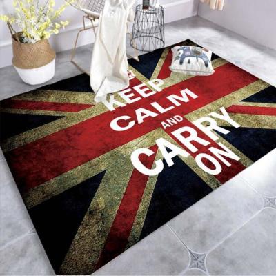 China Polyester Fiber Living Room Carpet 6mm Thick Machine Washable Custom Size for sale