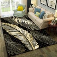 China Customizable Polyester Fiber Living Room Floor Mat 120x160cm Machine Washable for sale