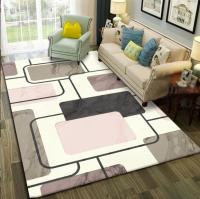 China Customizable Polyester Fiber Living Room Floor Mat 120x160cm Machine Washable for sale