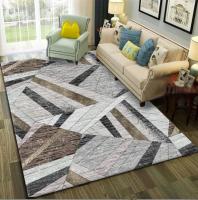 China Customizable Polyester Fiber Living Room Floor Mat 120x160cm Machine Washable for sale