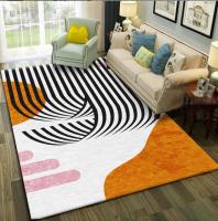 China Customizable Polyester Fiber Living Room Floor Mat 120x160cm Machine Washable for sale
