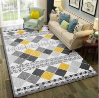 China Customizable Polyester Fiber Living Room Floor Mat 120x160cm Machine Washable for sale
