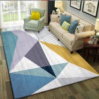 China Customizable Polyester Fiber Living Room Floor Mat 120x160cm Machine Washable for sale