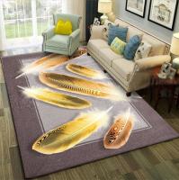 China Customizable Polyester Fiber Living Room Floor Mat 120x160cm Machine Washable for sale