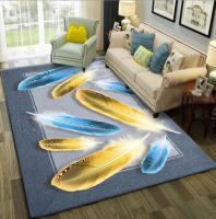 China Customizable Polyester Fiber Living Room Floor Mat 120x160cm Machine Washable for sale