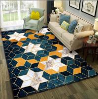 China Customizable Polyester Fiber Living Room Floor Mat 120x160cm Machine Washable for sale