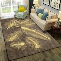 China Customizable Polyester Fiber Living Room Floor Mat 120x160cm Machine Washable for sale