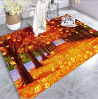 China Customizable Crystal Velvet Living Room Carpet 120x160cm Under Sea World Print for sale