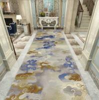 China Custom 3D Printed Flowers Commercial Floor Mat 60x80cm Polyester Entrance Carpet for sale