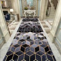 China Custom 3D Printed Flowers Commercial Floor Mat 60x80cm Polyester Entrance Carpet for sale