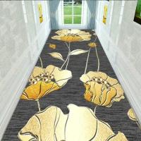 China Custom 3D Printed Flowers Commercial Floor Mat 60x80cm Polyester Entrance Carpet for sale