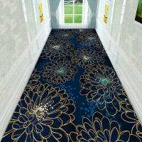 China Custom 3D Printed Flowers Commercial Floor Mat 60x80cm Polyester Entrance Carpet for sale