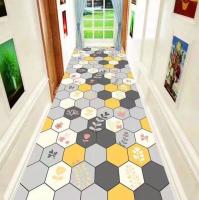 China Commercial Polyester Floor Mat 60x90cm Entrance Corridor Stairway Hotel Rug Custom Size for sale