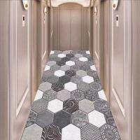 China Commercial Polyester Floor Mat 60x90cm Entrance Corridor Stairway Hotel Rug Custom Size for sale