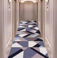 China Commercial Polyester Floor Mat 60x90cm Entrance Corridor Stairway Hotel Rug Custom Size for sale