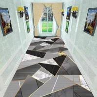 China Commercial Polyester Floor Mat 60x90cm Entrance Corridor Stairway Hotel Rug Custom Size for sale