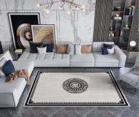 China Crystal Velvet Living Room Floor Mat 6mm Thick Custom Size Luxury Chinese Style Carpet for sale