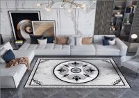 China Crystal Velvet Living Room Floor Mat 6mm Thick Custom Size Luxury Chinese Style Carpet for sale