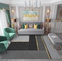 China North European Crystal Velvet Living Room Floor Carpet 180x250cm Machine Washable for sale