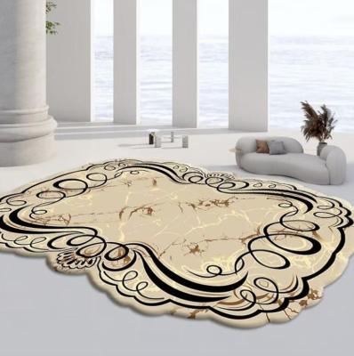 China Polyester Fiber Living Room Carpet Modern Simple Nordic Style 6mm Thickness Custom Size for sale