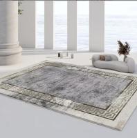 China Polyester Fiber Living Room Carpet Modern Simple Nordic Style 6mm Thickness Custom Size for sale